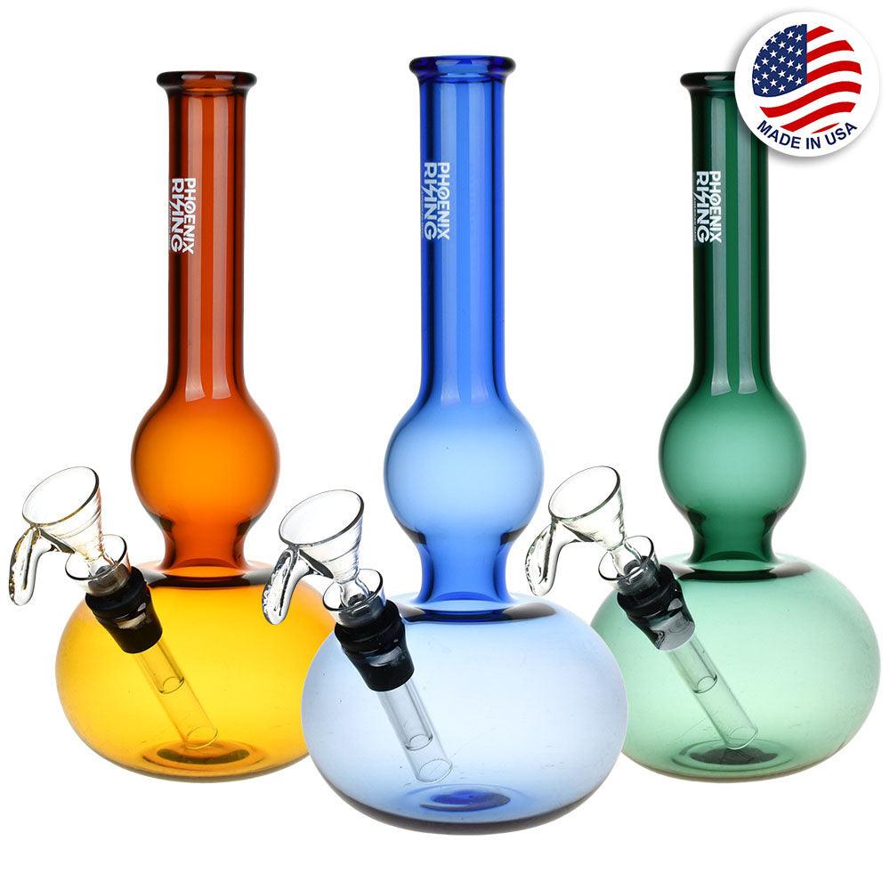 Phoenix Rising Double Bubble Glass Water Pipe - 8.75" / Colors Vary ...